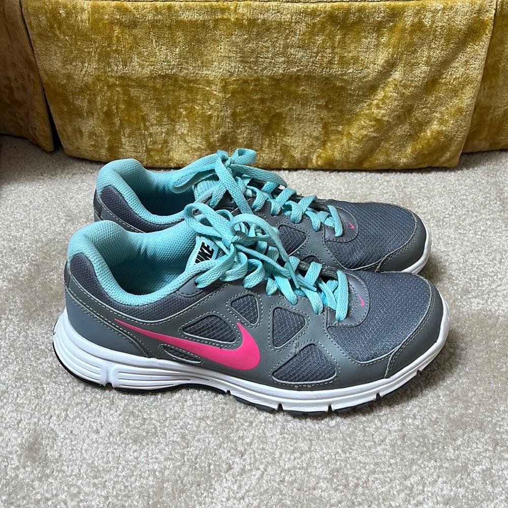 Nike Revolution Snickers, Gray And Light Blue,Good Co… - Gem